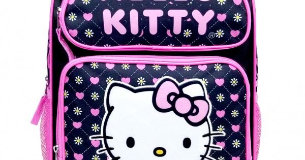 Hello Kitty Heart Black Large Backpack #C6CF63